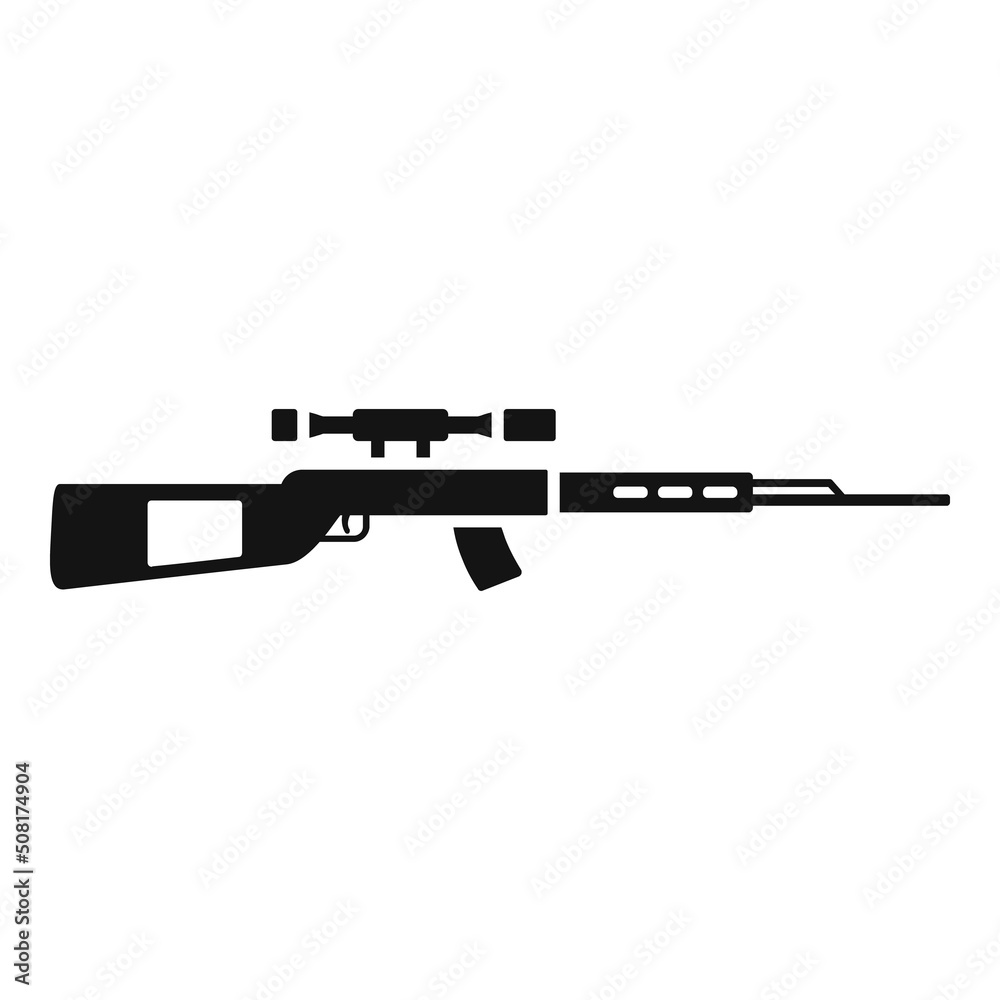 Sniper bullet icon simple vector. Rifle gun Stock Vector | Adobe Stock