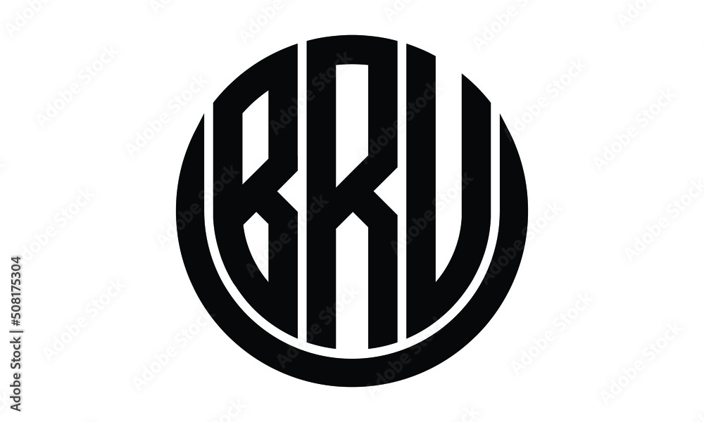 Vetor de BRU shield with round shape logo design vector template ...