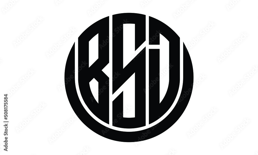 BSD shield with round shape logo design vector template | monogram logo ...