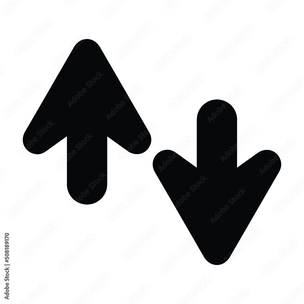 Directional arrow, road indication, road sign, traffic sign, two way ...