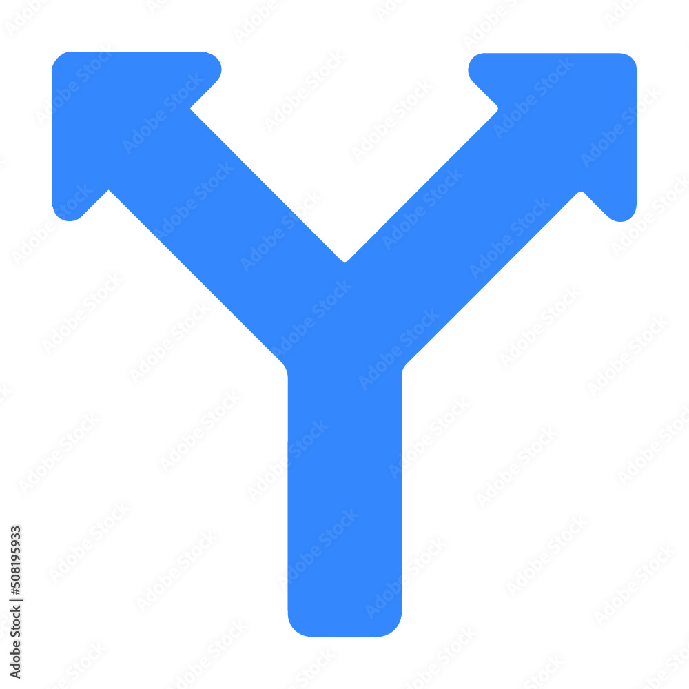 Intersection road, road sign, traffic sign, y intersection sign, y ...