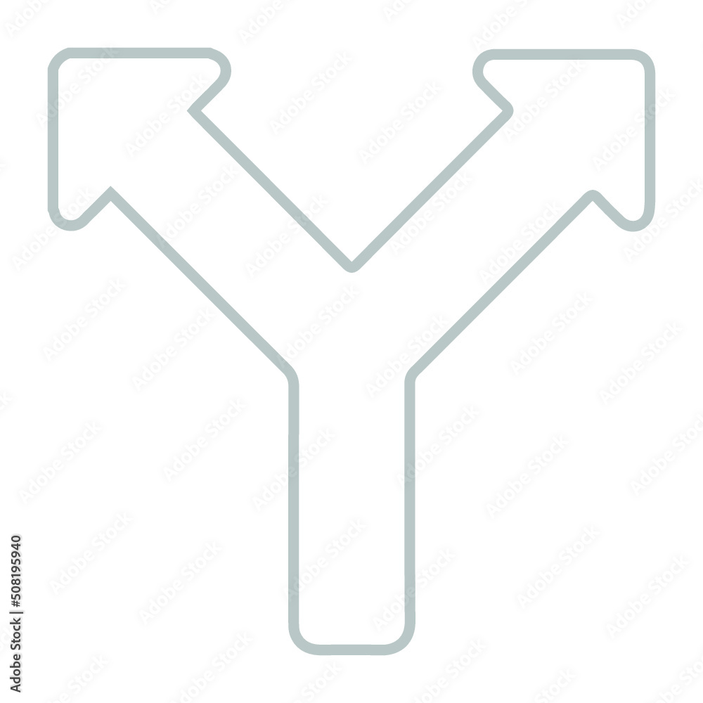 Intersection road, road sign, traffic sign, y intersection sign, y ...
