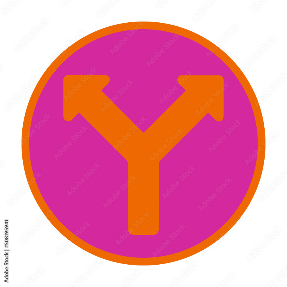Intersection road, road sign, traffic sign, y intersection sign, y ...