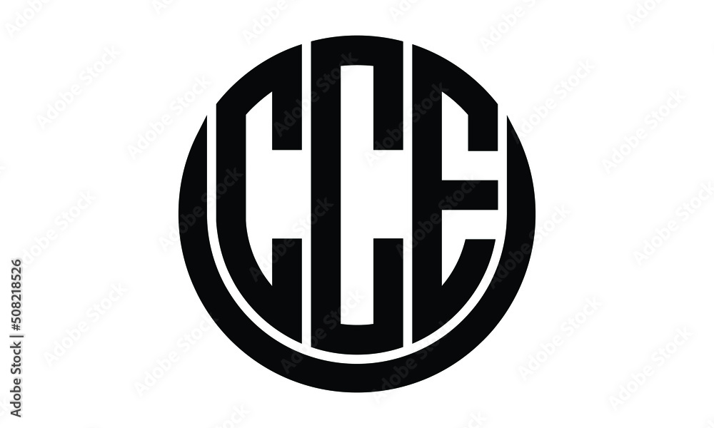 CCE shield with round shape logo design vector template | monogram logo ...