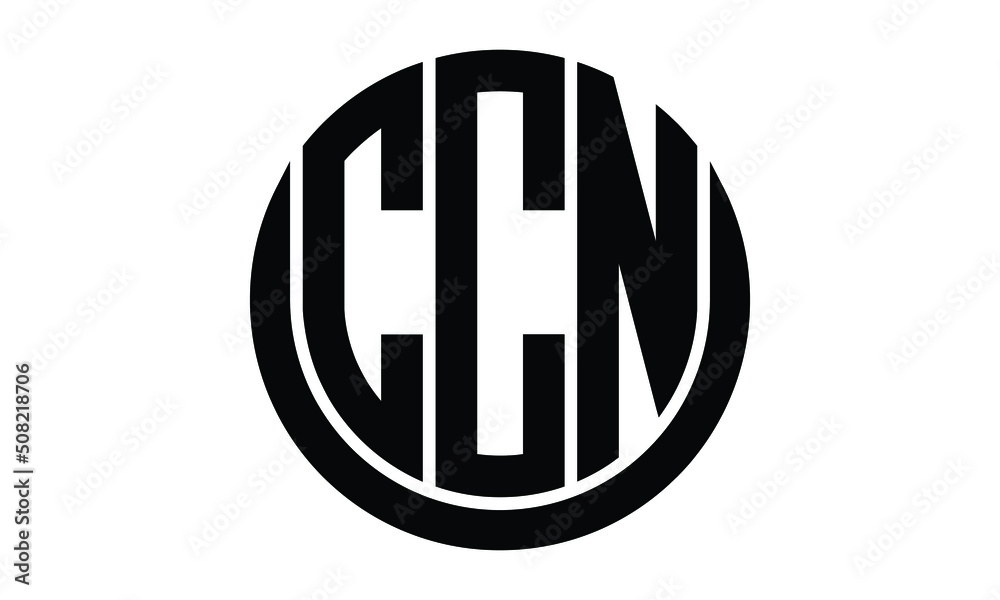 Ccn Shield With Round Shape Logo Design Vector Template Monogram Logo Abstract Logo