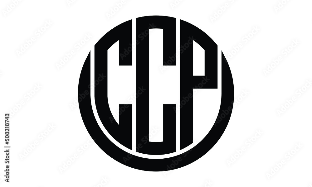 Vetor de CCP shield with round shape logo design vector template ...