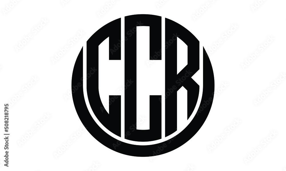 CCR shield with round shape logo design vector template | monogram logo ...