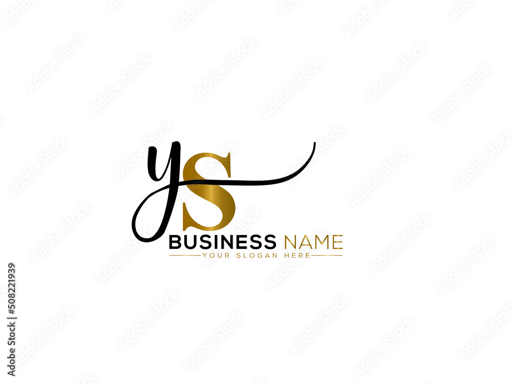 Luxury YS Logo Icon, Letter Ys sy Signature Logo Image Vector Element ...