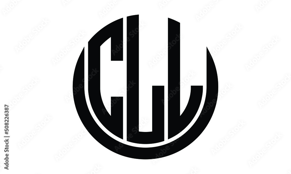 CLL shield with round shape logo design vector template | monogram logo ...