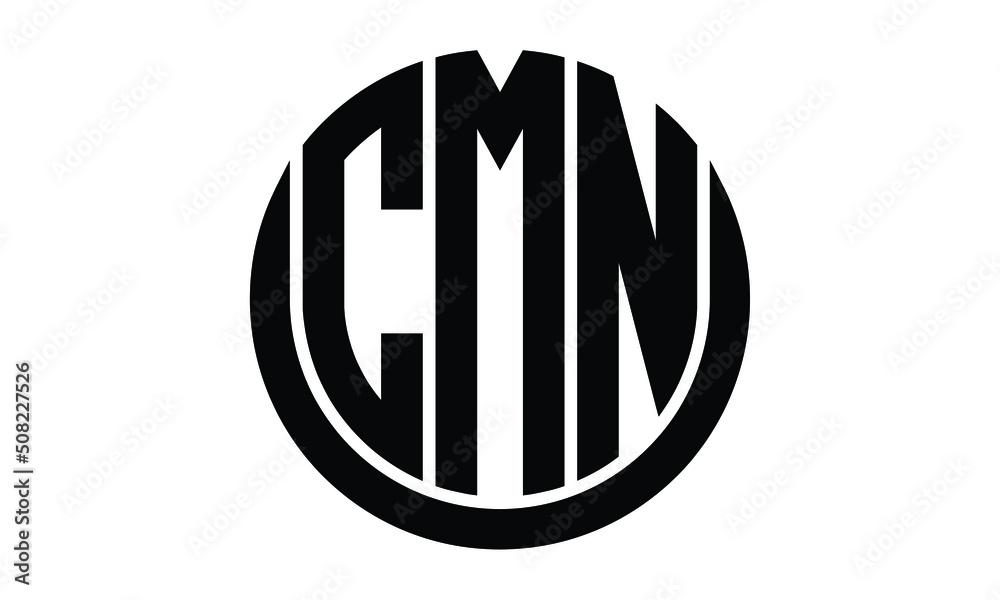 CMN shield with round shape logo design vector template | monogram logo ...