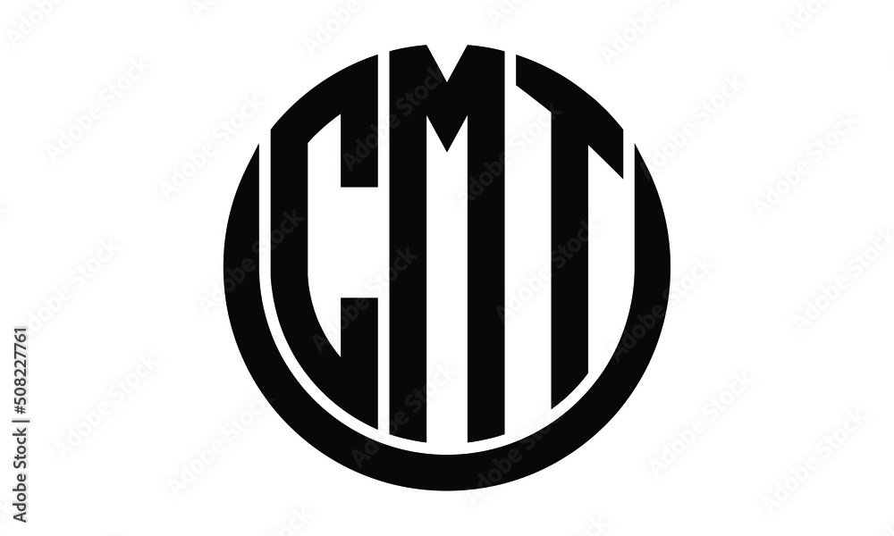 CMT shield with round shape logo design vector template | monogram logo ...