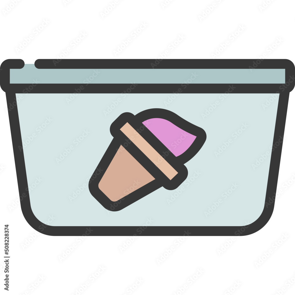 Ice Cream Tub Icon Stock Vector | Adobe Stock