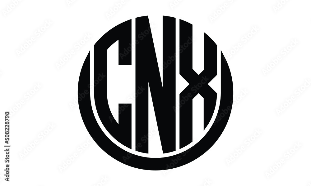 CNX shield with round shape logo design vector template | monogram logo ...