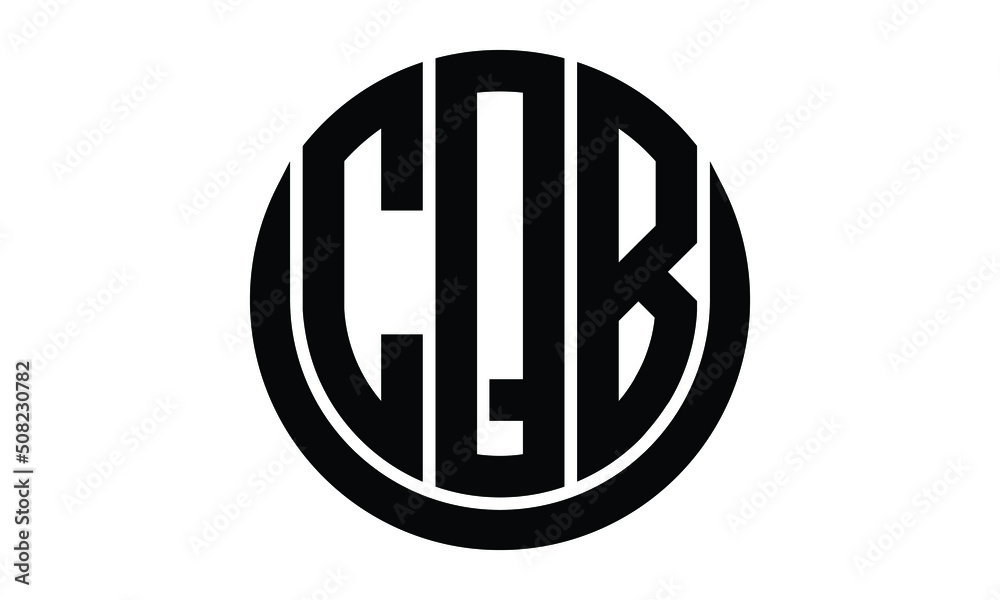 CQB shield with round shape logo design vector template | monogram logo ...