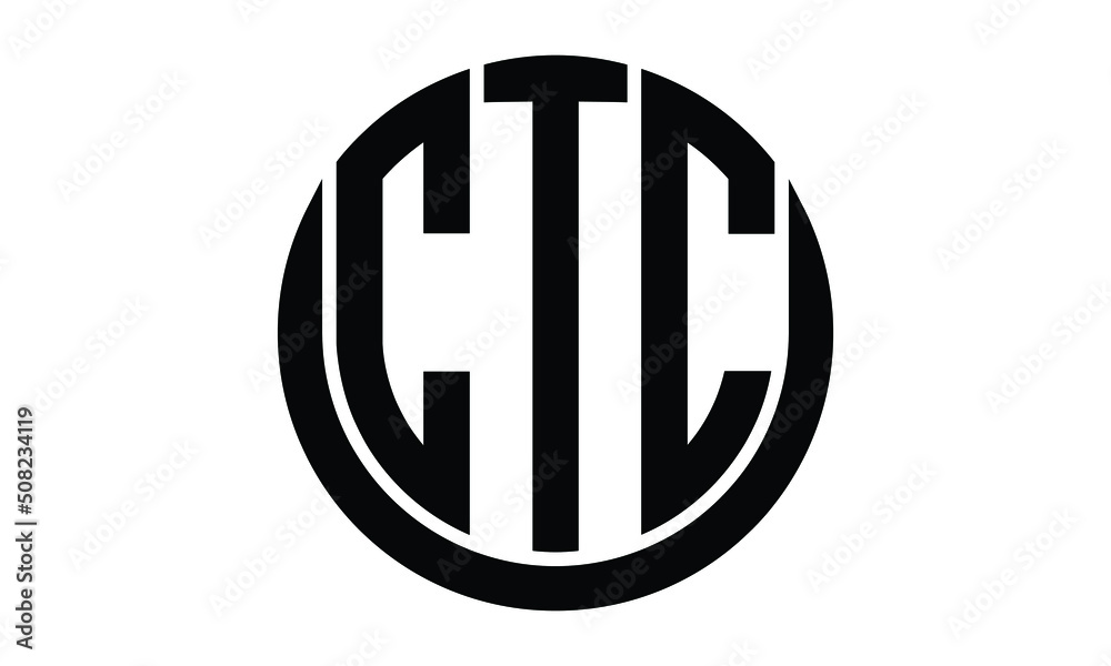 CTC shield with round shape logo design vector template | monogram logo ...