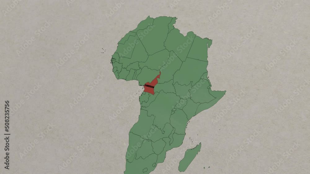 Map showing Cameroon From above zooming in. Cameroon map location on ...