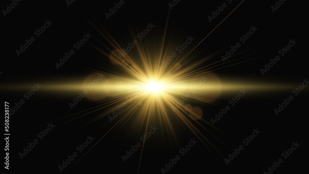 Gold star burst. Golden glitter light effect. Vector illustration Stock ...