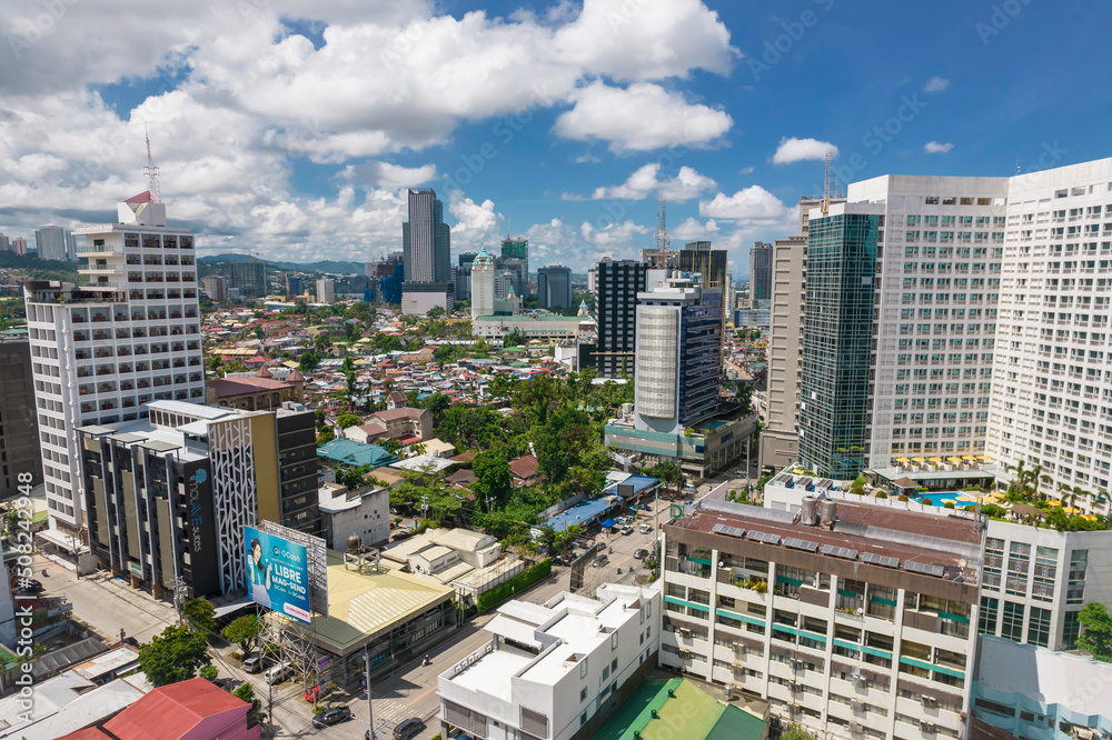 Cebu City, Philippines - Luxury hotels and the Cebu IT Park skyline ...