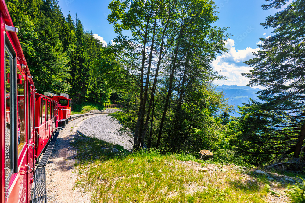 Schafberg Railway, a metre gauge cog railway in Upper Austria and ...