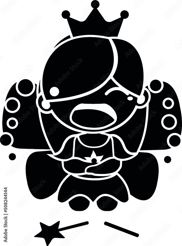 Vetor de Cartoon Fairy Crying Sad Tears Cry Queen Princess Wings Wing ...