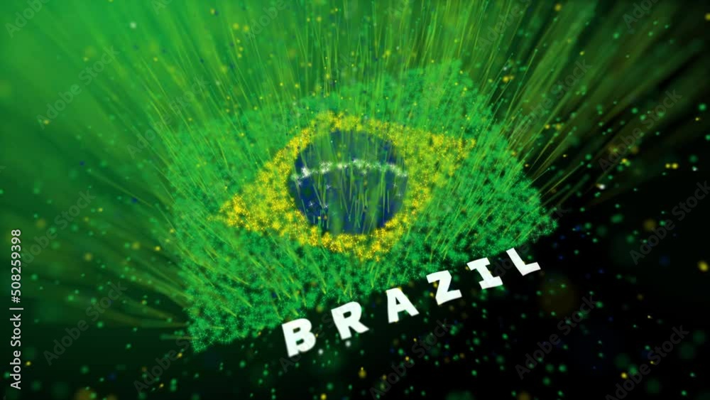 Video Stock Animation video of the country Brazil's flag displayed ...
