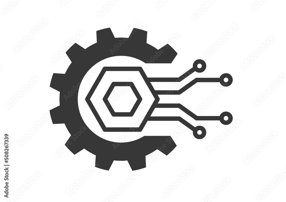 Digital Transformation icon - web symbol isolated on white background ...