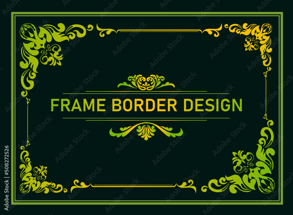 Frame border design vector file Stock Vector | Adobe Stock