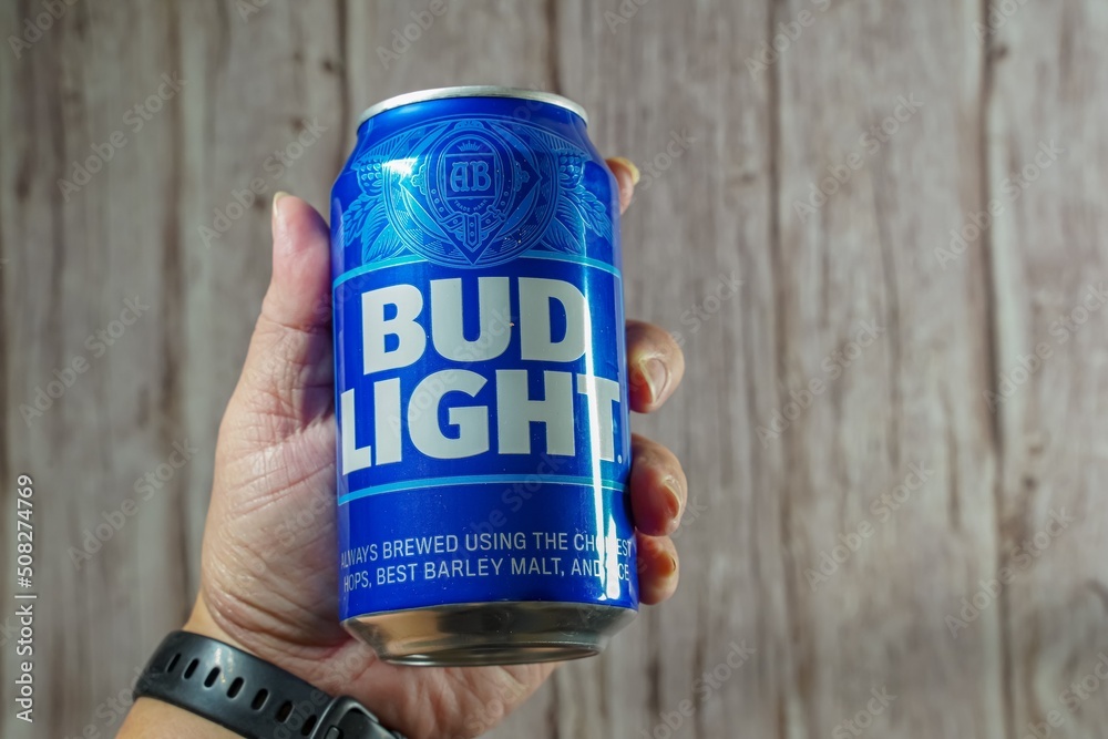 Foto Stock Marinette,WI-U.S.A.-Nov10,2021: The Can of Bud Light . Bud ...