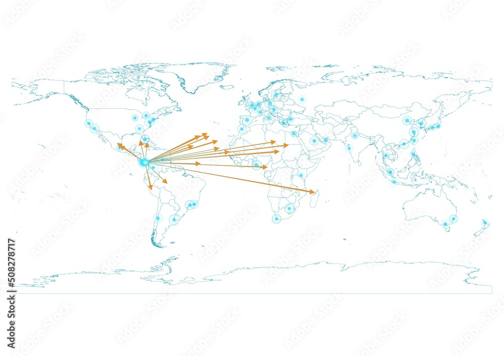 Panama map, export concept map for Panama on white background suitable ...