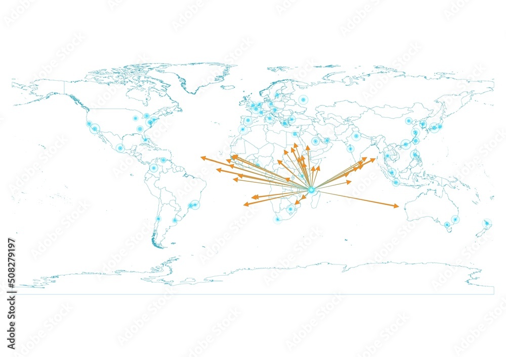 Comoros map, export concept map for Comoros on white background ...