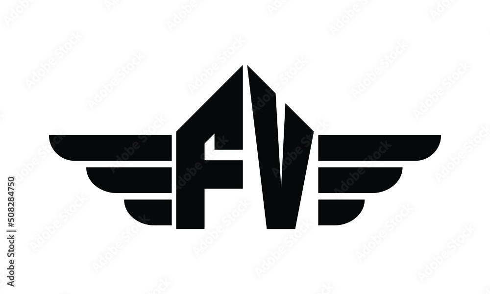 FV logo design vector template house, real estate, corporate ...