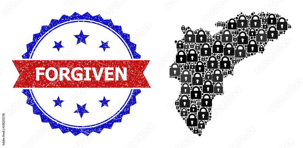 Privacy mosaic map of Alicante Province, and bicolor rubber Forgiven ...