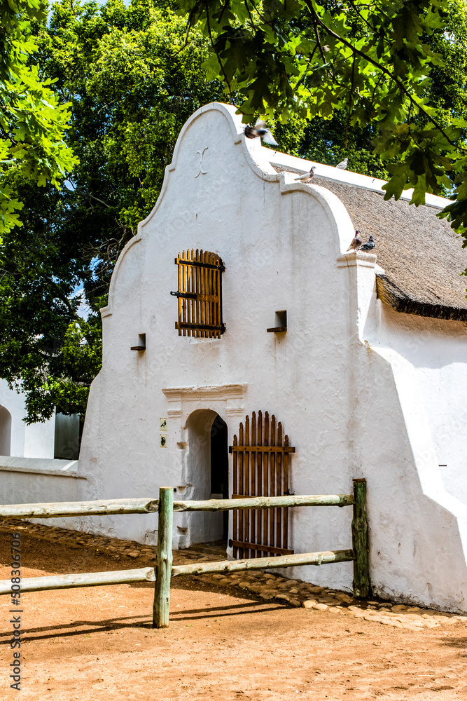 Buildings with a Dutch Gable Roof in Babylonstoren, Stellenbosch ...