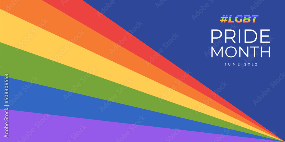 Geometric LGBT Pride Month vector background. Stock Vector | Adobe Stock