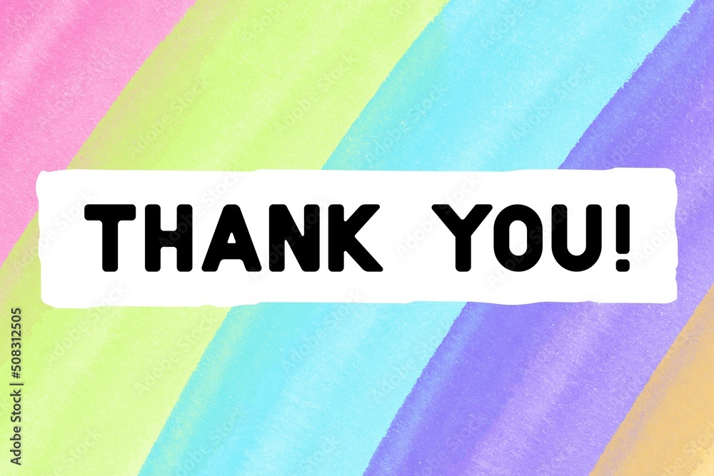 Thank You Card. Hand Written Lettering for Title, Heading, Photo ...