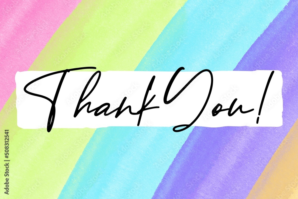 Thank You Card. Hand Written Lettering for Title, Heading, Photo ...