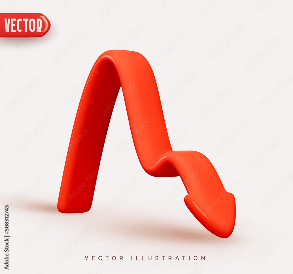 Down Red Arrow up. flexible arrow indication statistic. Falls and ...