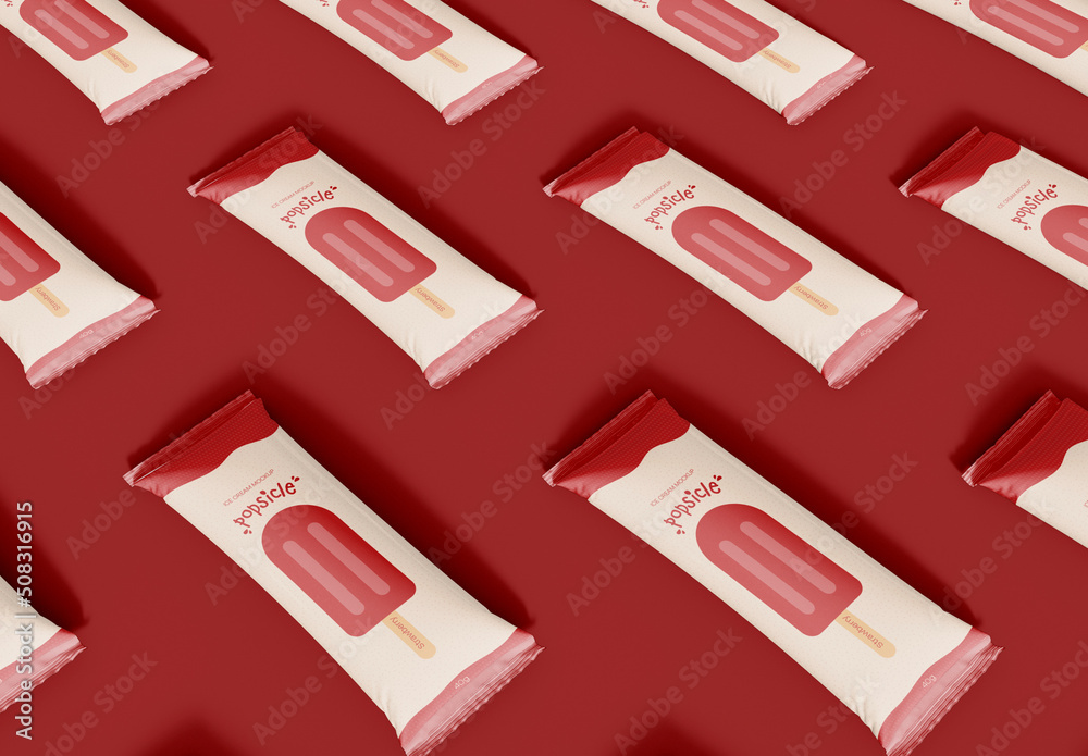 Set of Popsicles Mockup Stock Template | Adobe Stock
