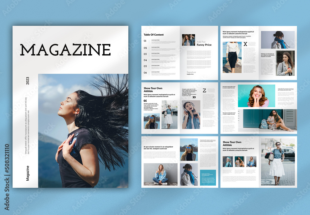 Magazine Layout Stock Template | Adobe Stock