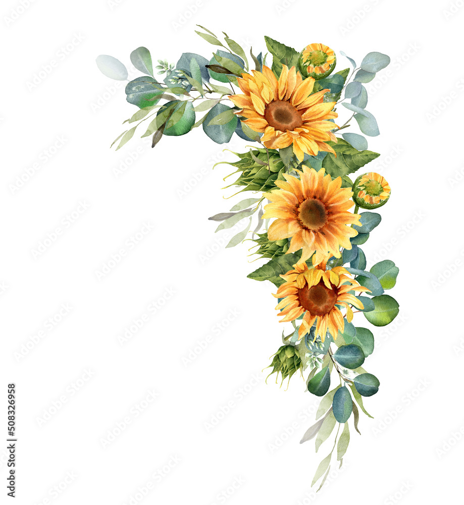 Sunflower Corner Border