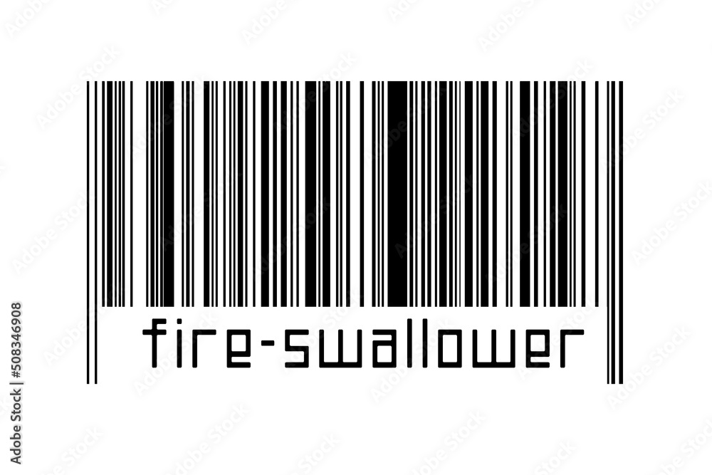 Digitalization concept. Barcode of black horizontal lines with ...