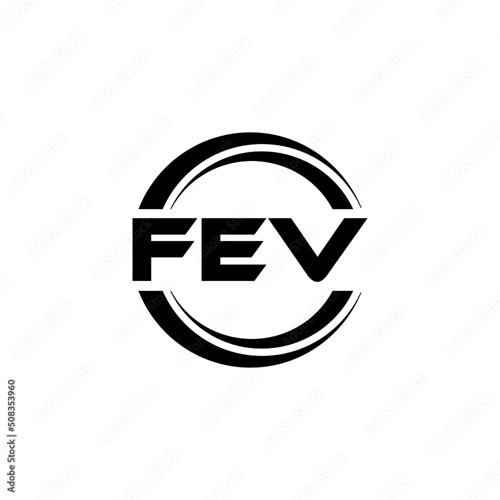 FEV letter logo design with white background in illustrator, vector ...
