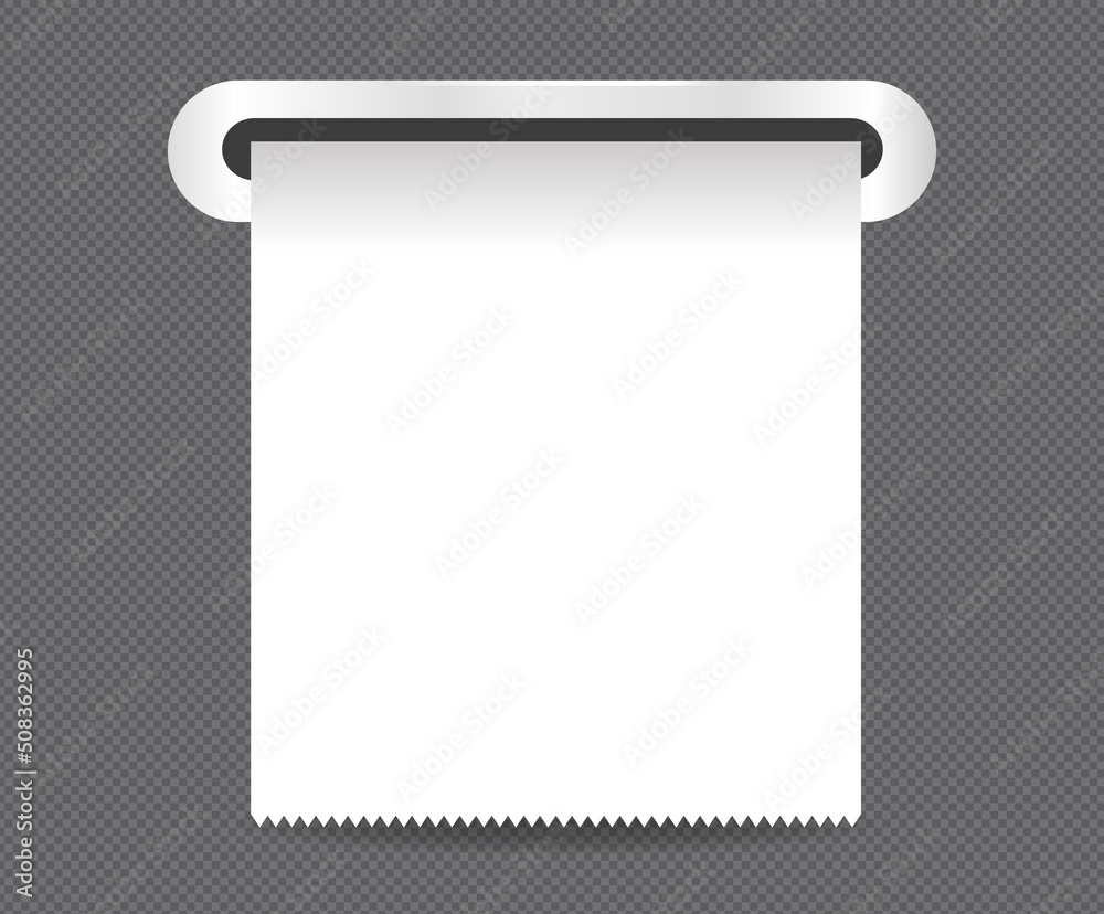 receipt paper and bill paper illustration set. Vector drawing. document ...
