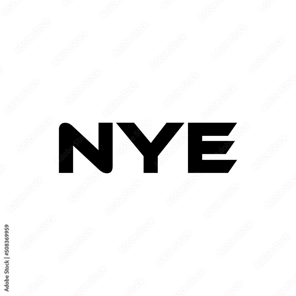 NYE letter logo design with white background in illustrator, vector ...