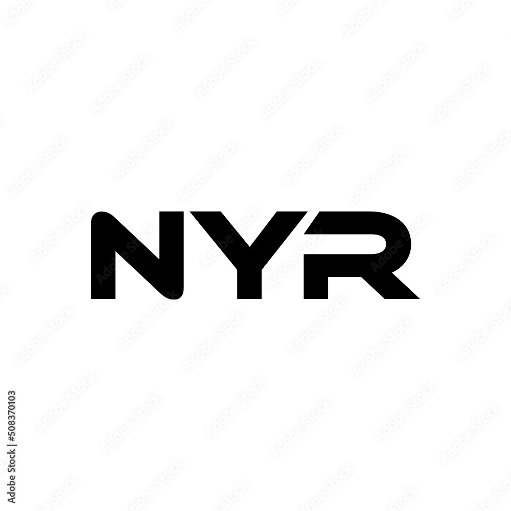 NYR letter logo design with white background in illustrator, vector ...