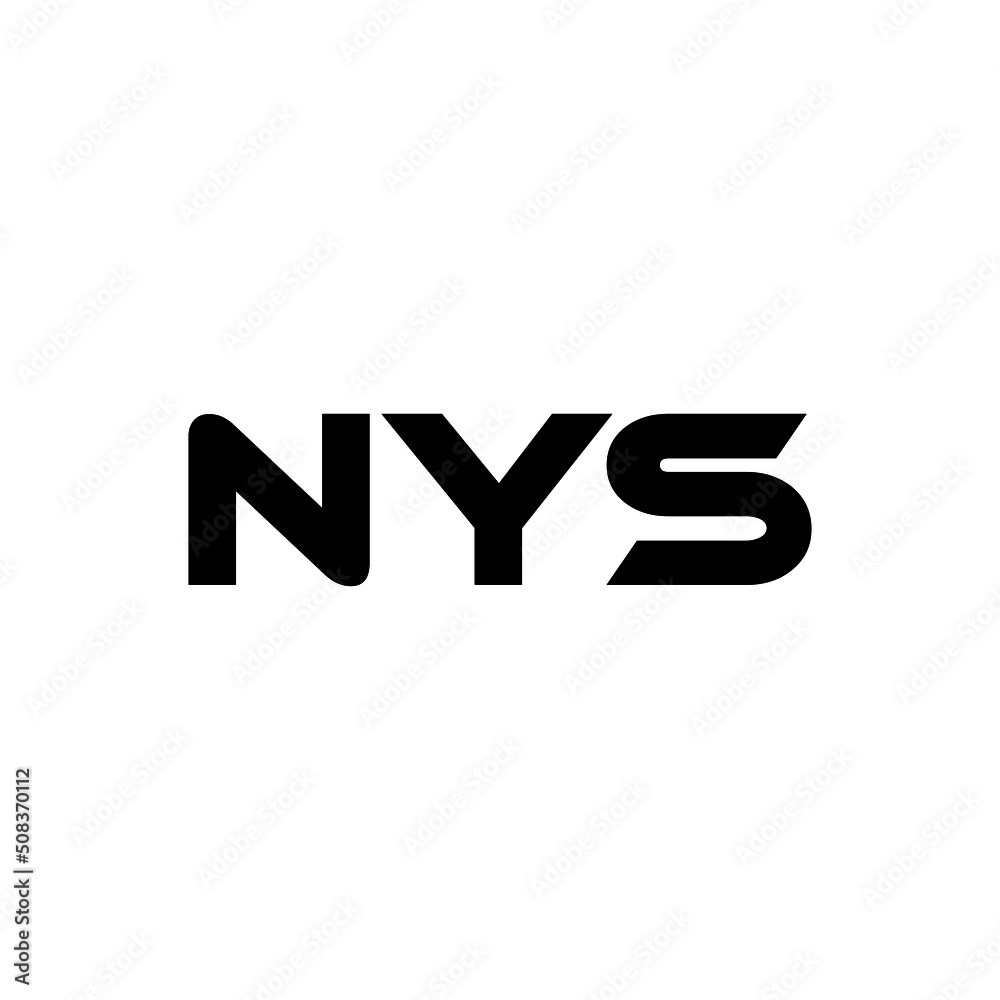 NYS letter logo design with white background in illustrator, vector ...