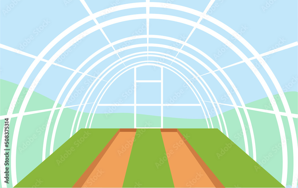 Vetor de Vector illustration of advantage of greenhouse. Polyhouse ...