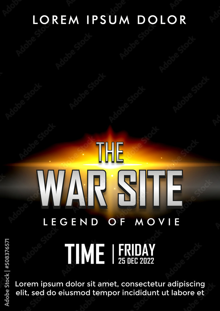 movie theme poster/flyer template Stock Vector | Adobe Stock