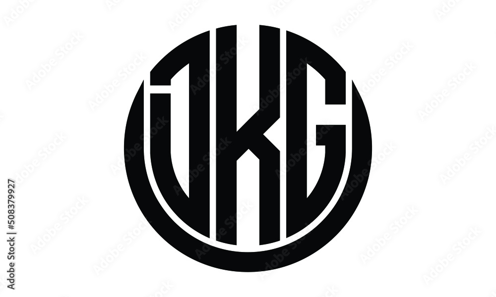 DKG shield in circle logo design vector template. lettermrk, wordmark ...