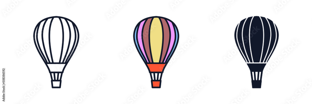 hot air balloon icon symbol template for graphic and web design ...